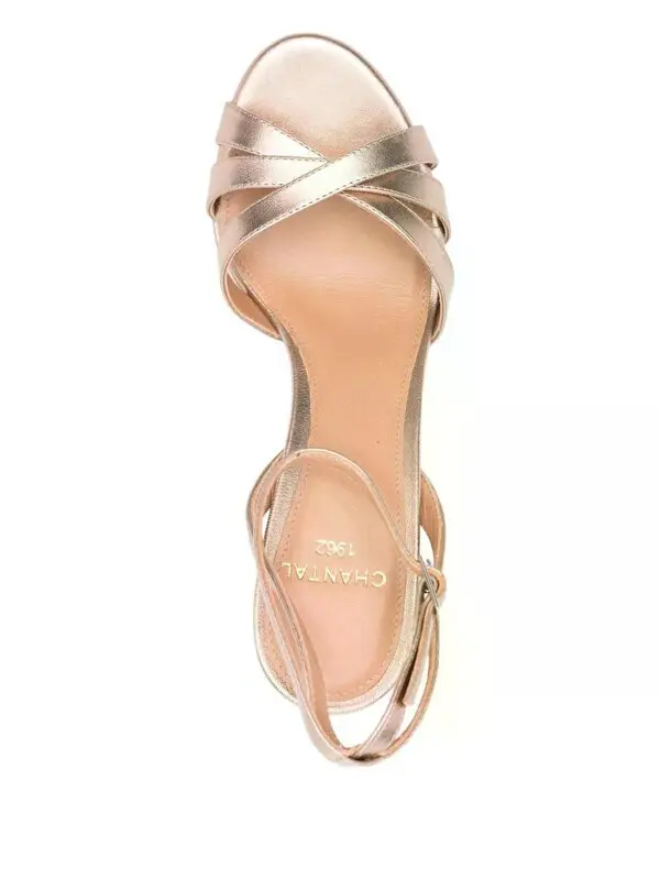 CHANTAL 130mm Leather Platform Sandals