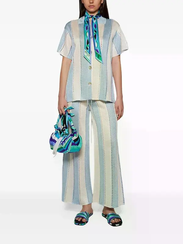 Calle Del Mar Cabana Stripes Knit Trousers