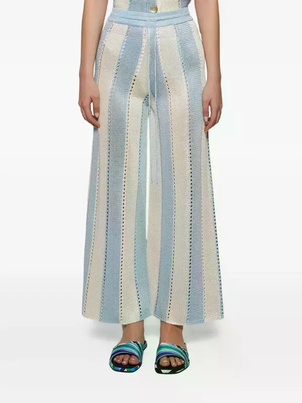 Calle Del Mar Cabana Stripes Knit Trousers