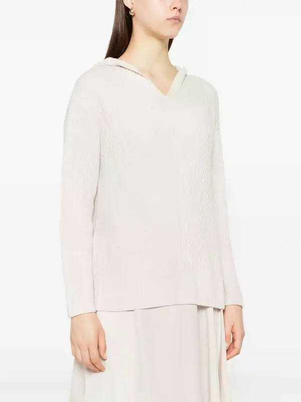 Max Mara Ribbed Hooded Jumper