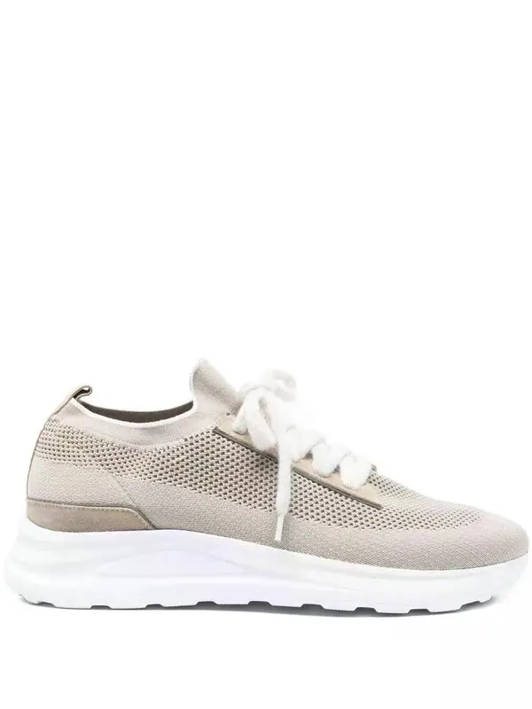 Eleventy Knitted Upper Trainers - Neutrals