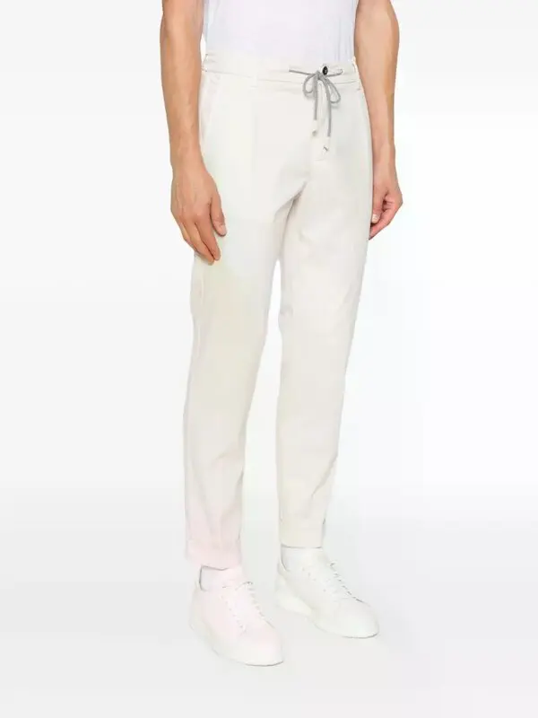 Eleventy Pleated Drawstring Trousers - Neutrals
