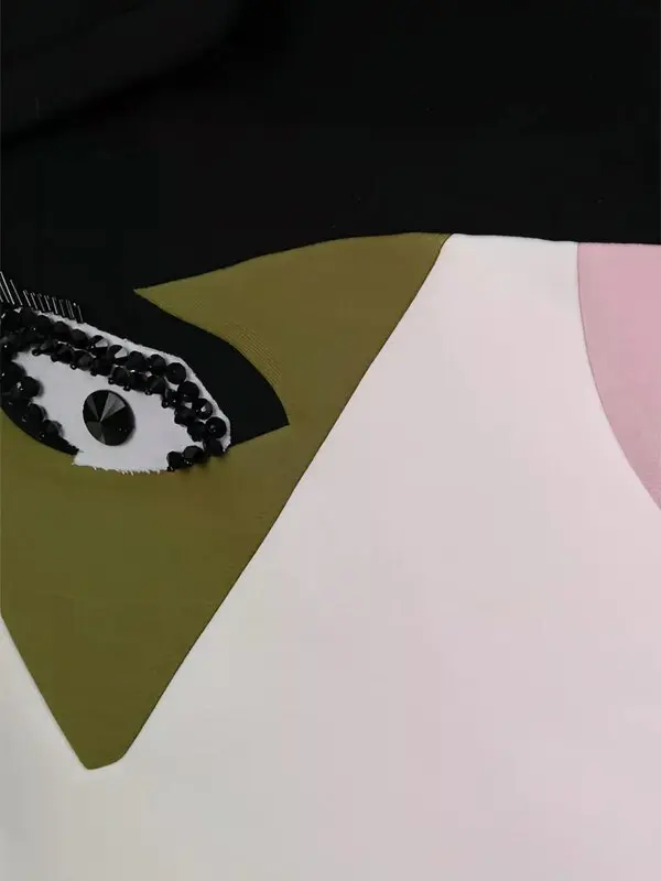 Prada Face-intarsia Single-breasted Coat