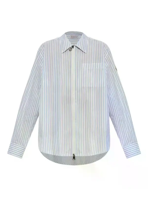 Moncler Striped Zip-up Shirt