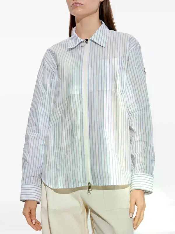 Moncler Striped Zip-up Shirt