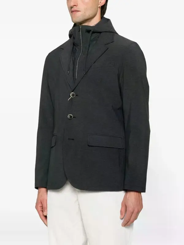 Herno Hooded Blazer - Grey