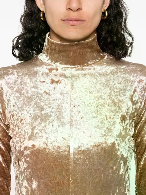 FORTE_FORTE Velvet Finish Top - Brown