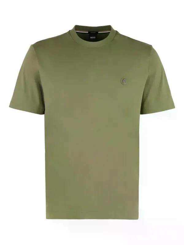 BOSS Crew-neck Logo T-shirt - Green