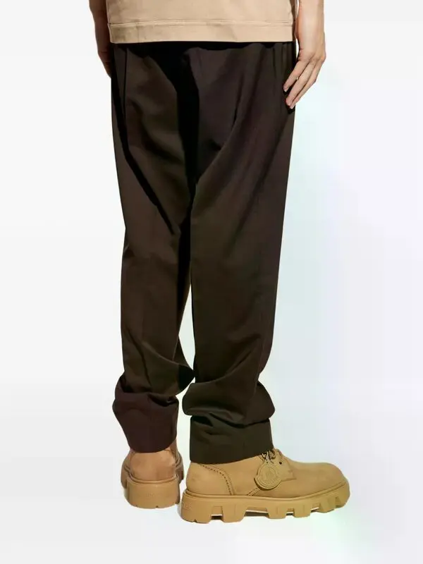 Moncler Logo-patch Trousers - Brown