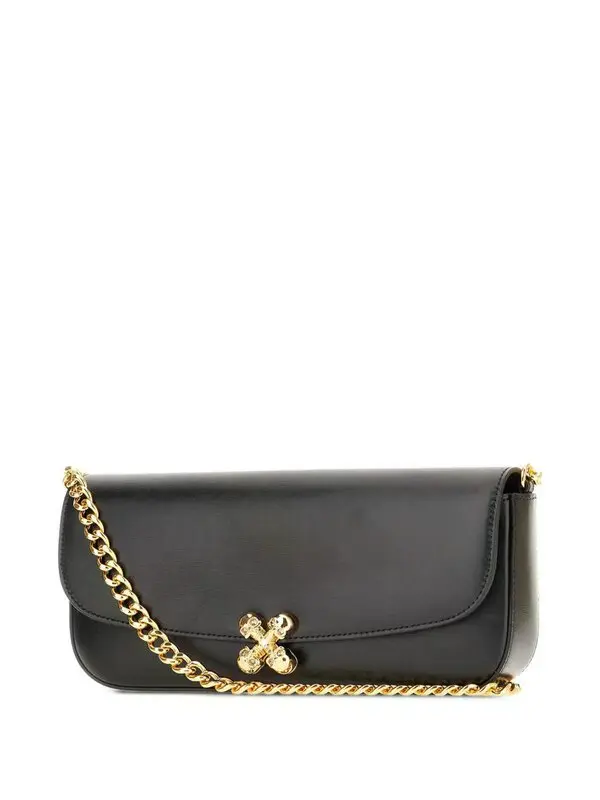 Alexander McQueen Skull Flower Shoulder Bag - Black