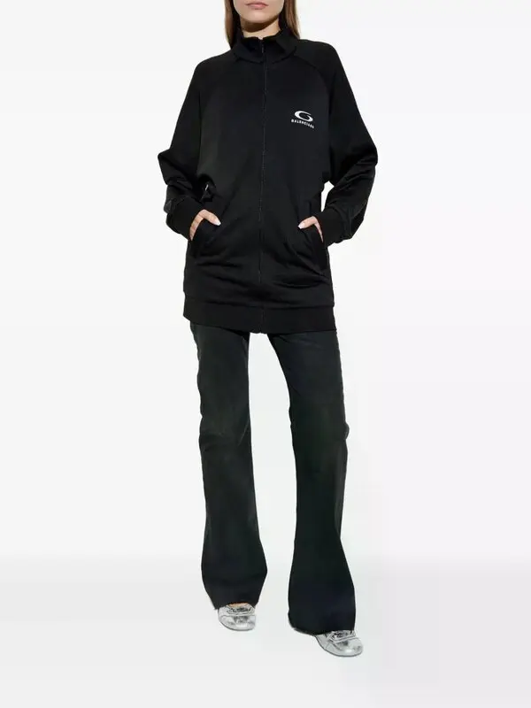 Balenciaga Logo-print Cut-out Sweatshirt