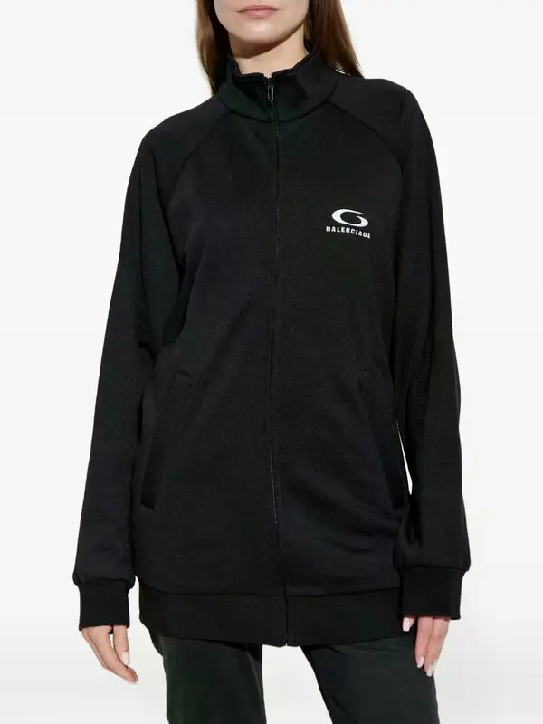 Balenciaga Logo-print Cut-out Sweatshirt