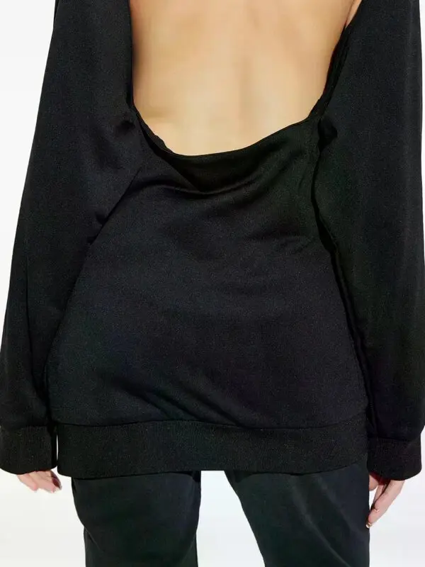 Balenciaga Logo-print Cut-out Sweatshirt