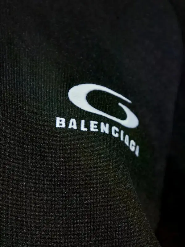 Balenciaga Logo-print Cut-out Sweatshirt