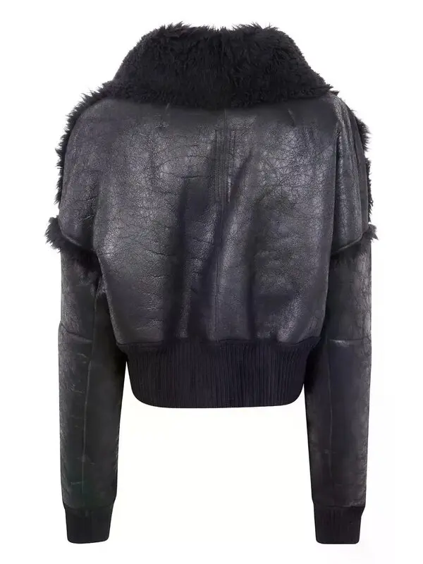 Rick Owens Shearling-collar Zip-front Jacket