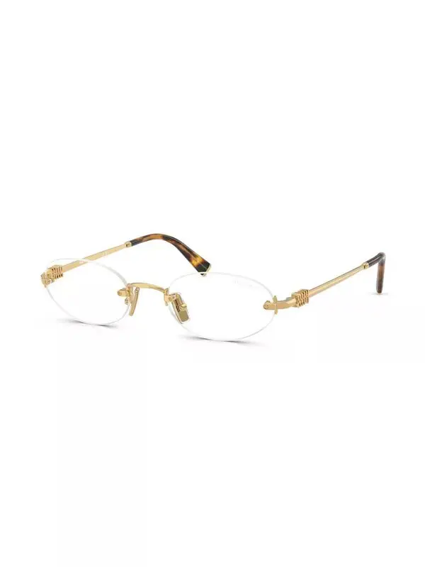 Miu Miu Oval Rimless Glasses