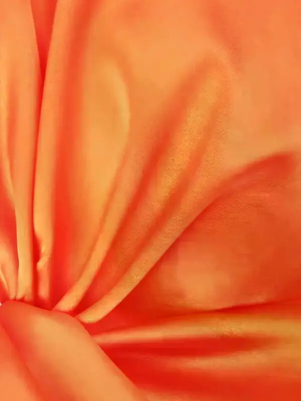 VERGUENZA Feather-trimmed Knotted Shirt - Orange