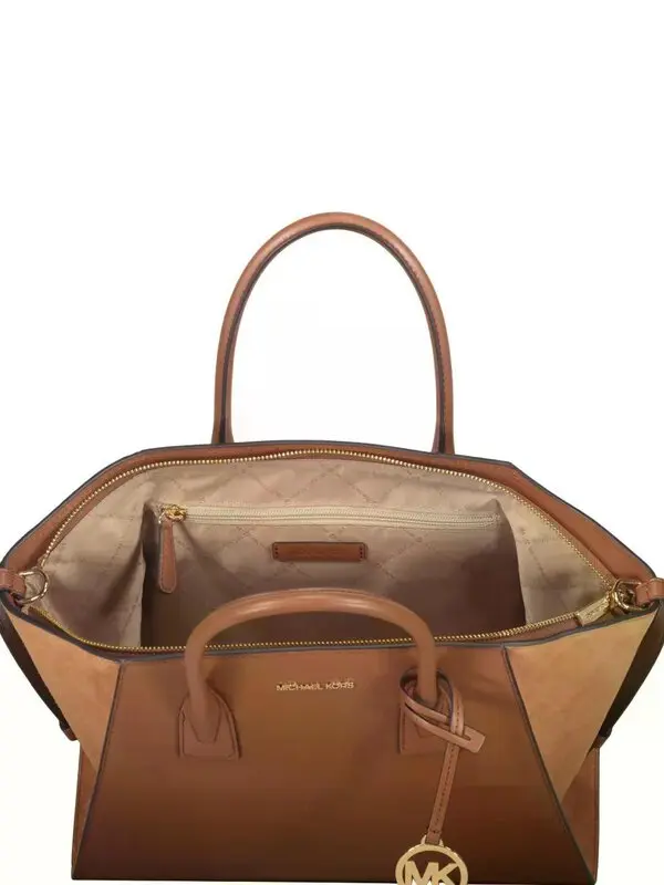 Michael Kors Avril Leather Tote Bag - Brown