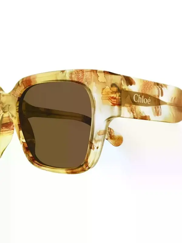 Chloé Ch0190 Wayfarer Sunglasses - Yellow