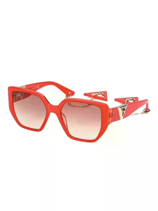 Guess Chain-embellished Geometric Sunglasses