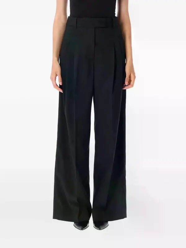 BY MALENE BIRGER Cymbara Pleat-detailed Trousers - Black