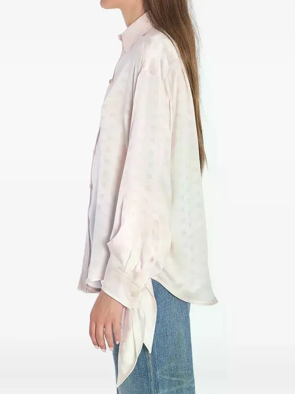 Balenciaga Silk Ruffled Shirt - Pink