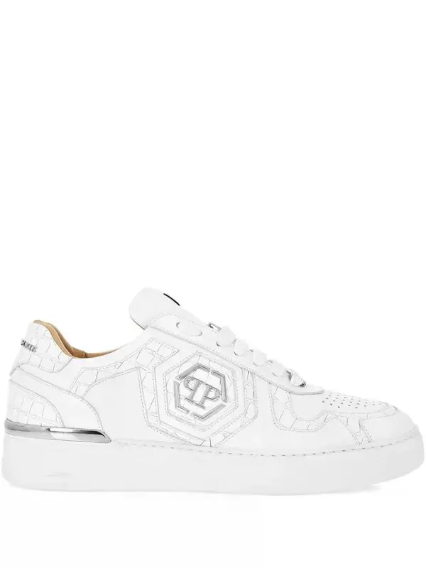 Philipp Plein Crocodile-embossed Logo Trainers