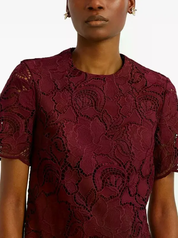 Erdem Floral Lace Mini Dress