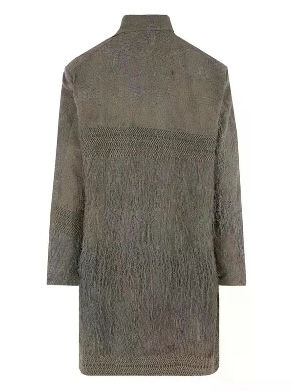 By Walid Embroidered Fringe Coat