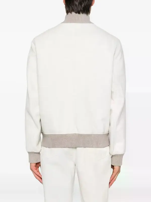 Brunello Cucinelli Button-up Bomber Jacket - Neutrals