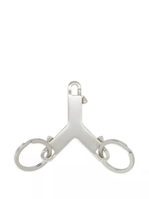 Rick Owens Double-ring Keychain - Silver