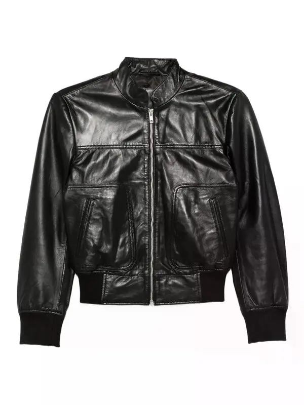 R13 Leather Zip-front Jacket