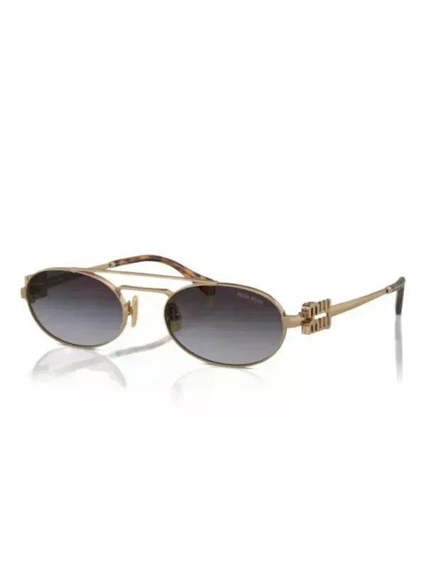 Miu Miu Metal-frame Sunglasses - Gold