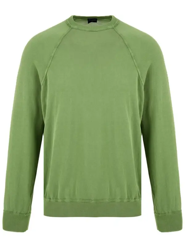 DRUMOHR Long Sleeve Crewneck Pullover - Green