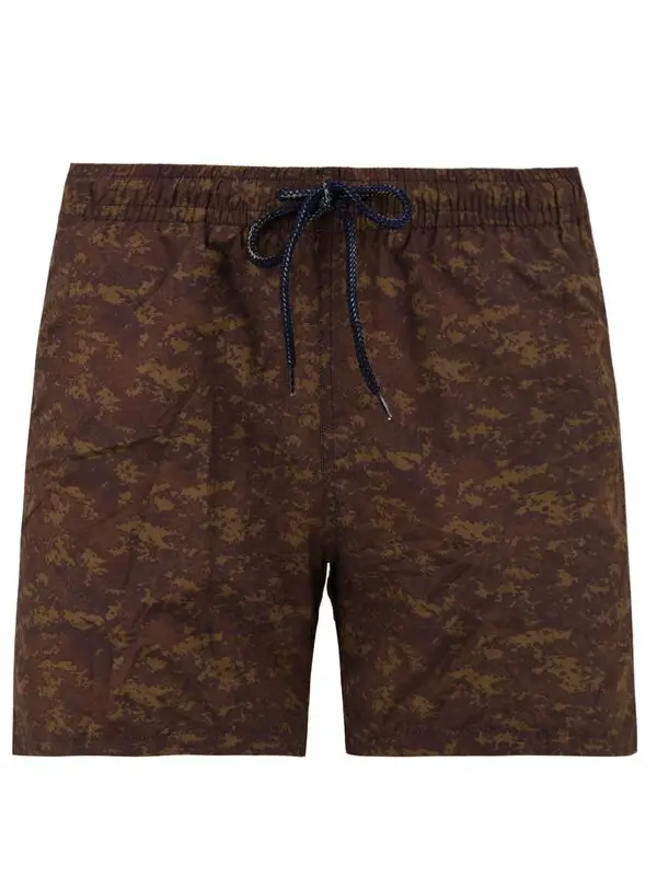 DRUMOHR Printed Swim Shorts - Brown