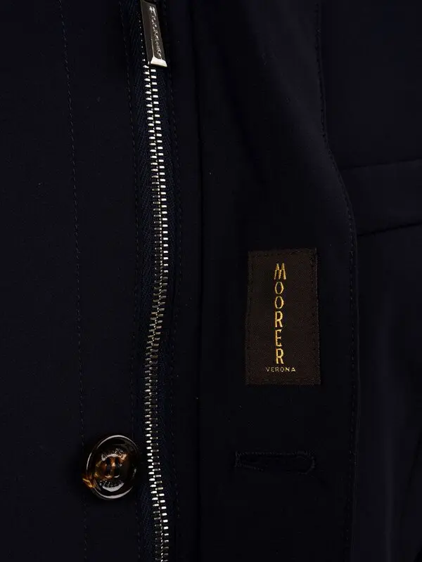 MOORER Button Detailed Jacket - Blue