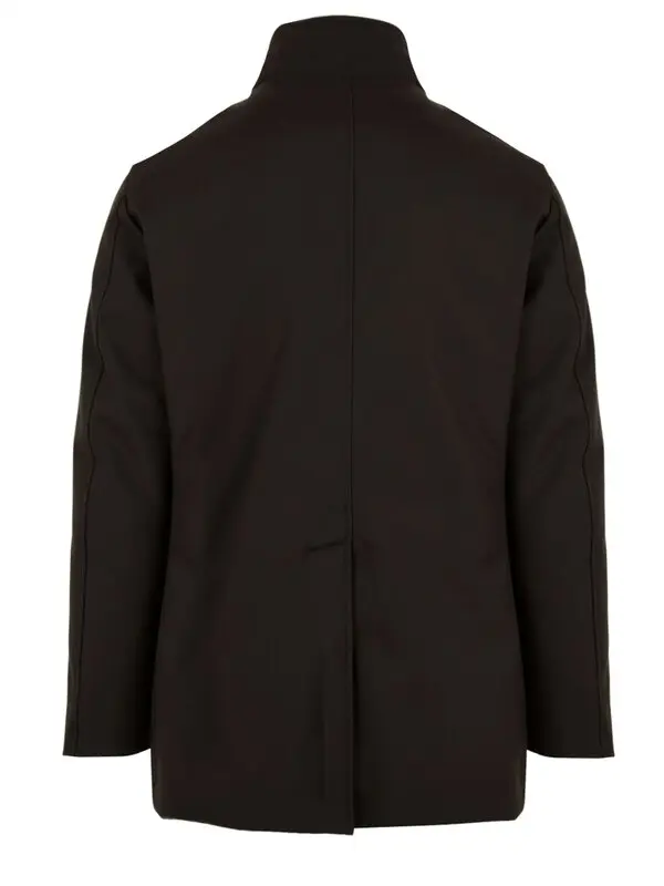MOORER Coat With Removable Hood - Deep Brown