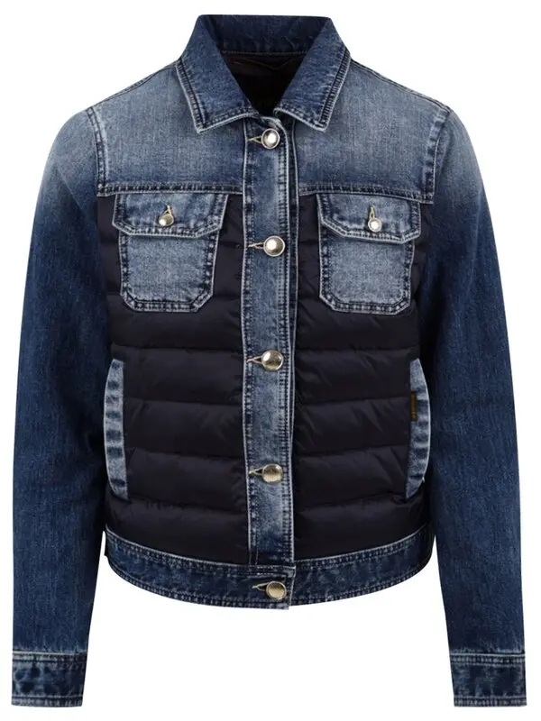 MOORER Button Detailed Coat - Blue
