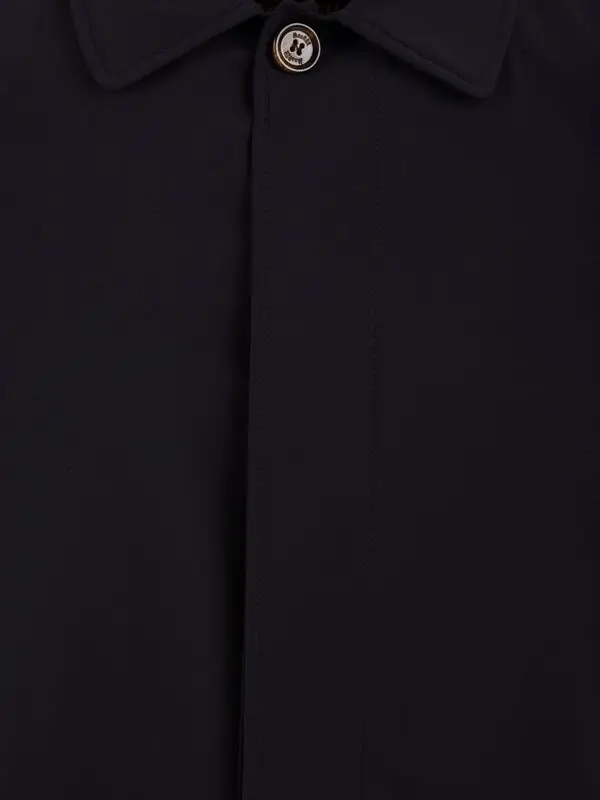 MOORER Classic Collared Coat - Blue