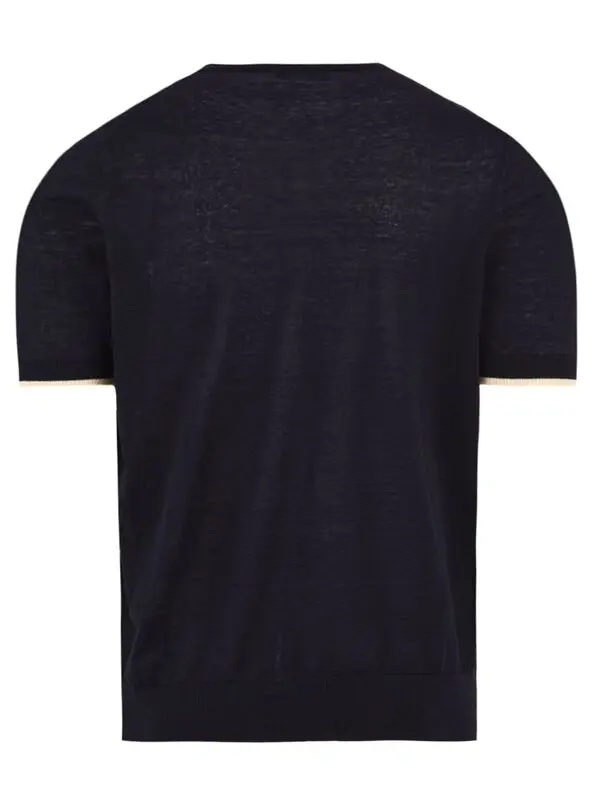 DRUMOHR Two-tone Crew Neck Sweater - Navy/luna