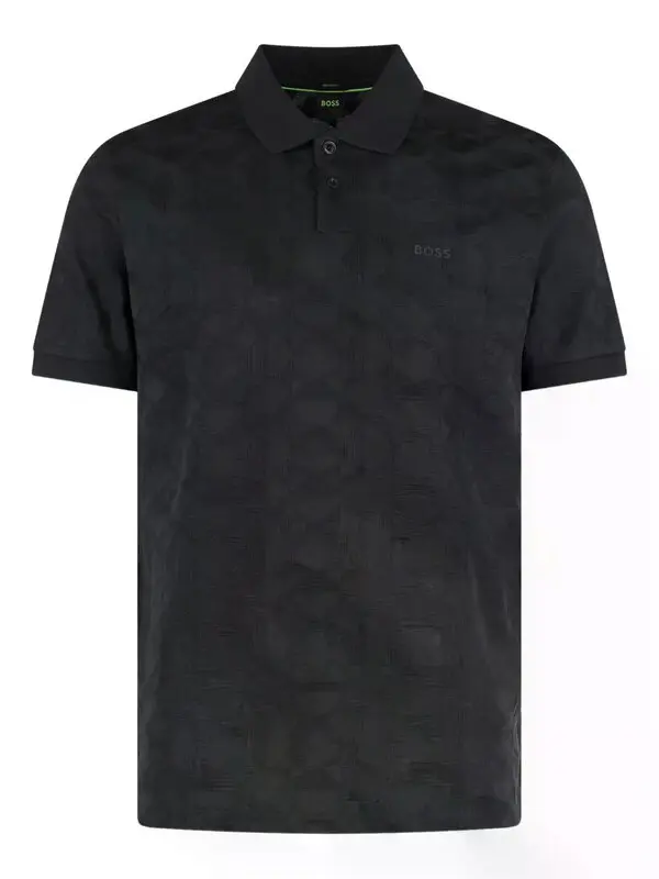 BOSS Patterned-jacquard Polo Shirt