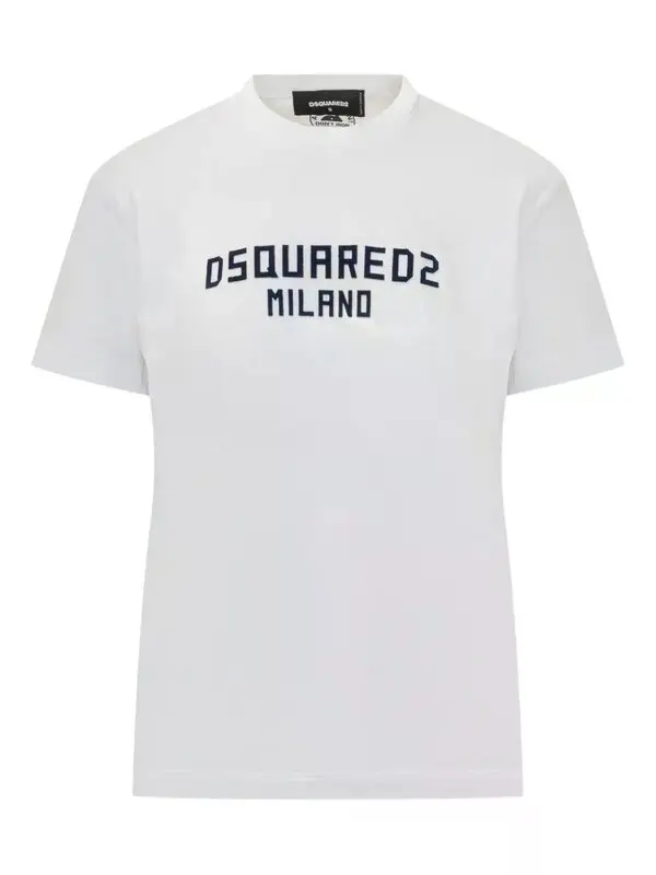 Dsquared2 Logo-embroidered T-shirt - White