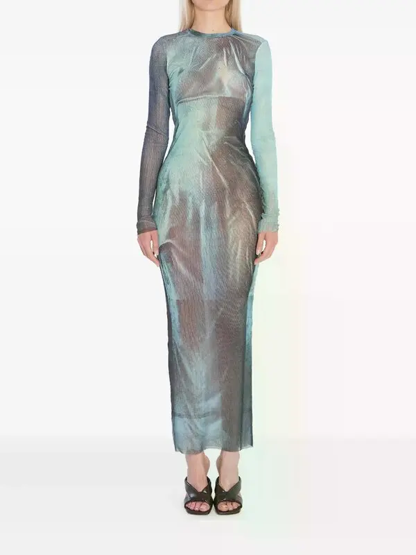 JEAN PAUL GAULTIER Water-print Maxi Dress - Blue