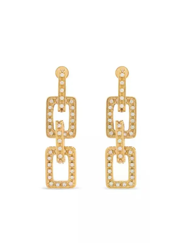 Marni Crystal-embellished Drop Earrings - Gold