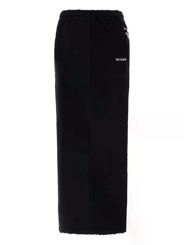 We11Done Embroidered-logo Maxi Skirt