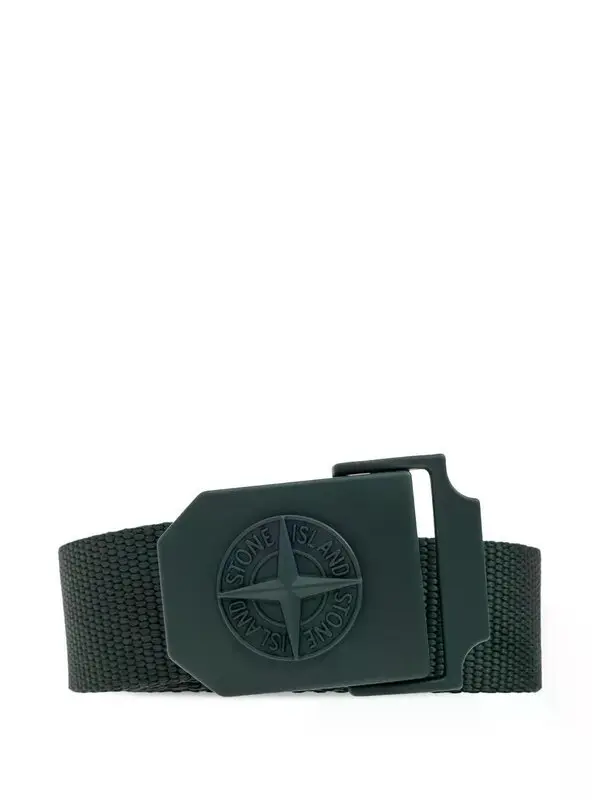 Stone Island Compass-logo Buckle Belt - Green
