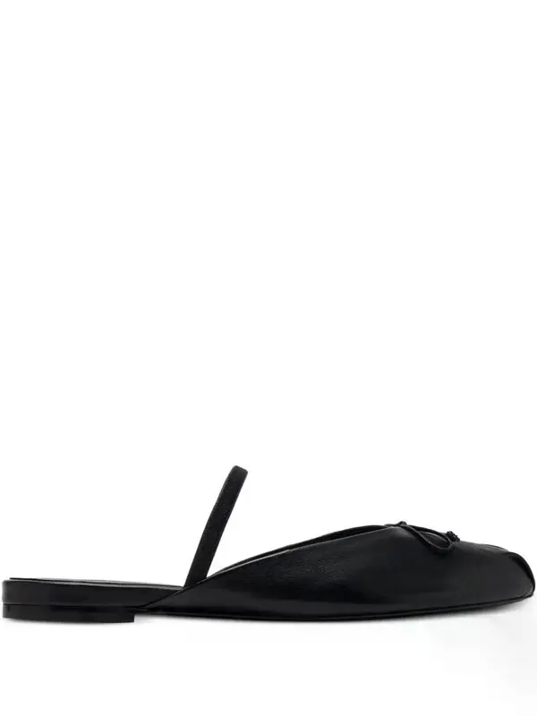 STUART WEITZMAN Prima Bow-detail Leather Mules
