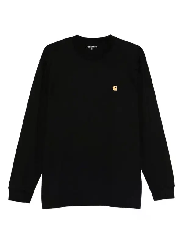 Carhartt Work In Progress Logo-embroidered Long-sleeve T-shirt - Black