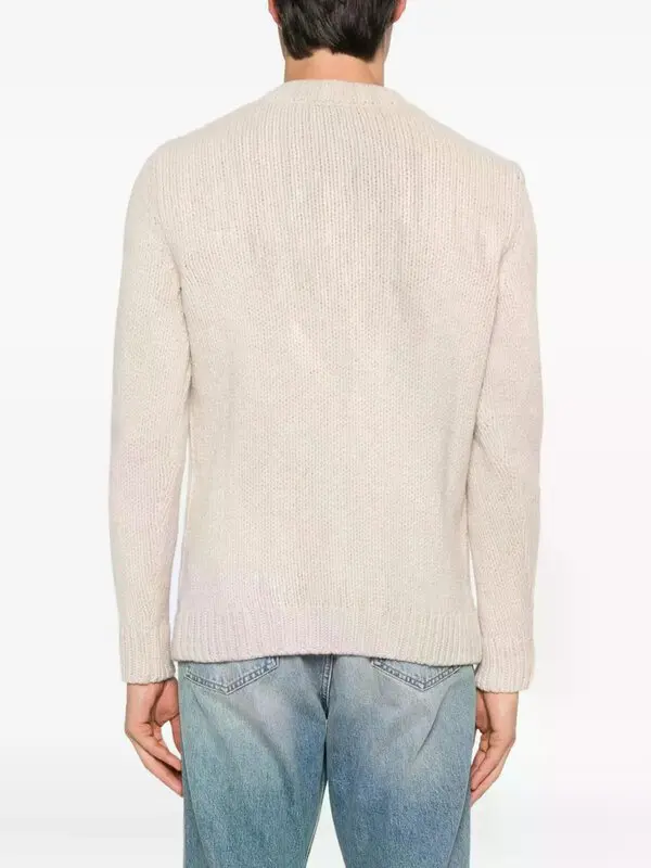 Eleventy Embroidered Crew-neck Sweater