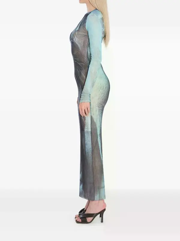 JEAN PAUL GAULTIER Water-print Maxi Dress